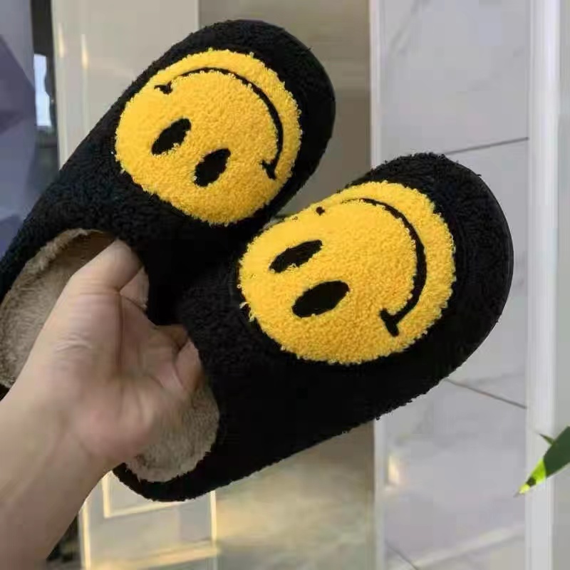 Black Smiley Face Slippers | Best Black Smiley Slipper