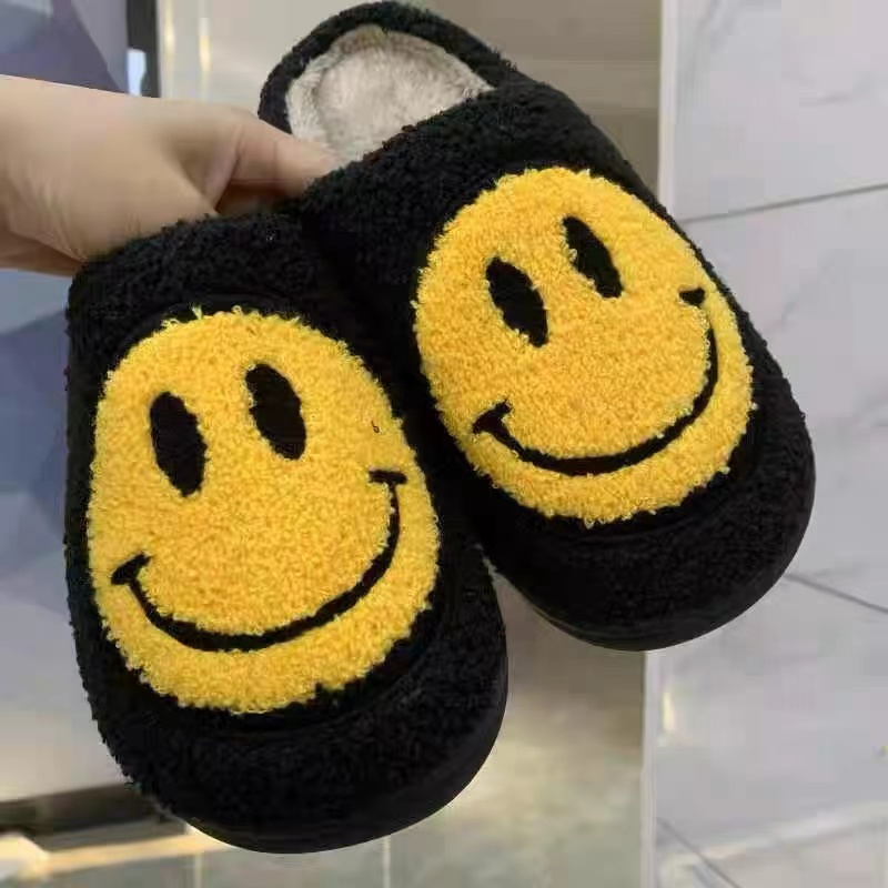 Black Smiley Face Slippers | Best Black Smiley Slipper