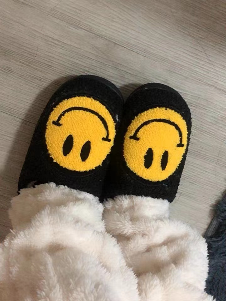 Black Smiley Face Slippers | Best Black Smiley Slipper